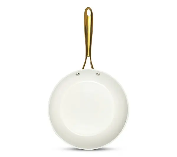 GOTHAM STEEL Cream 12 Nonstick Fry Pan With G Old Handles