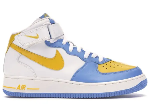 Nike Air Force 1 Mid Sneakers - White/varsity Maize/legend Blue