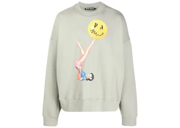 Palm Angels Juggler Pin Up Crewneck Sweatshirt