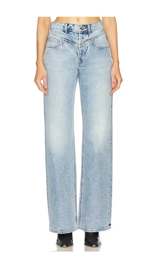 GRLFRND Katya Seamed Wide Leg Jeans
