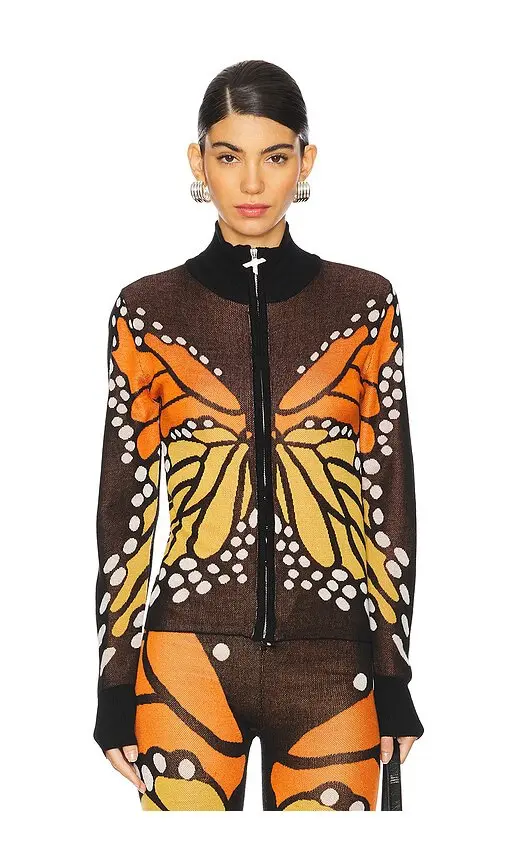 1XBLUE Butterfly Zip Jumper