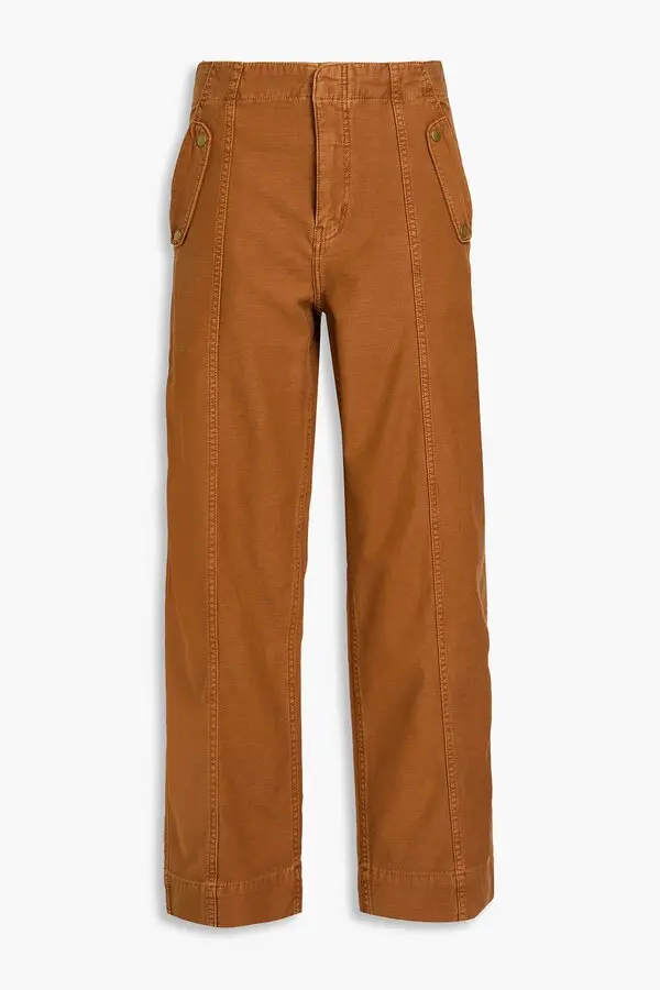FRAME Utility Barrel Cotton-canvas Pants - Light Brown