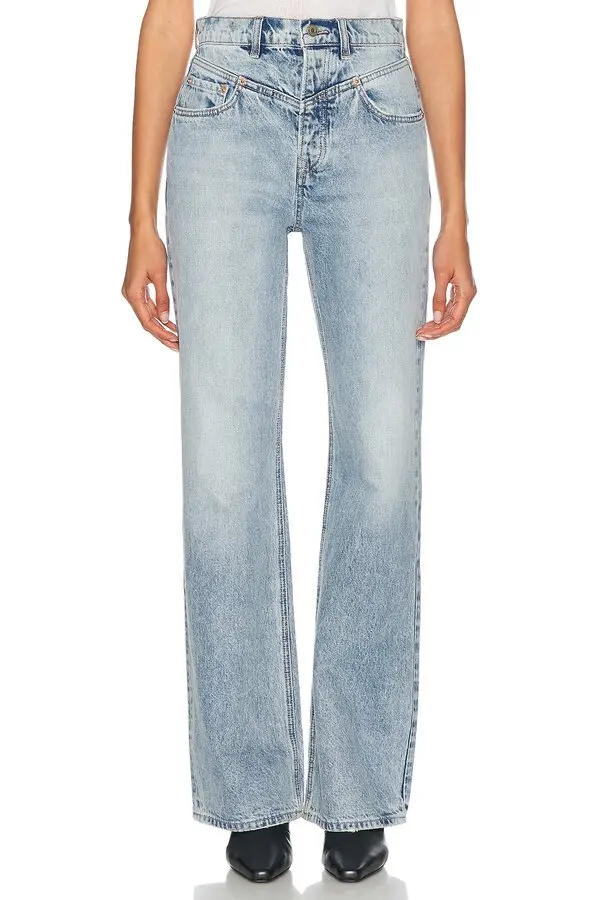 GRLFRND Katya Seamed Wide Leg Jeans