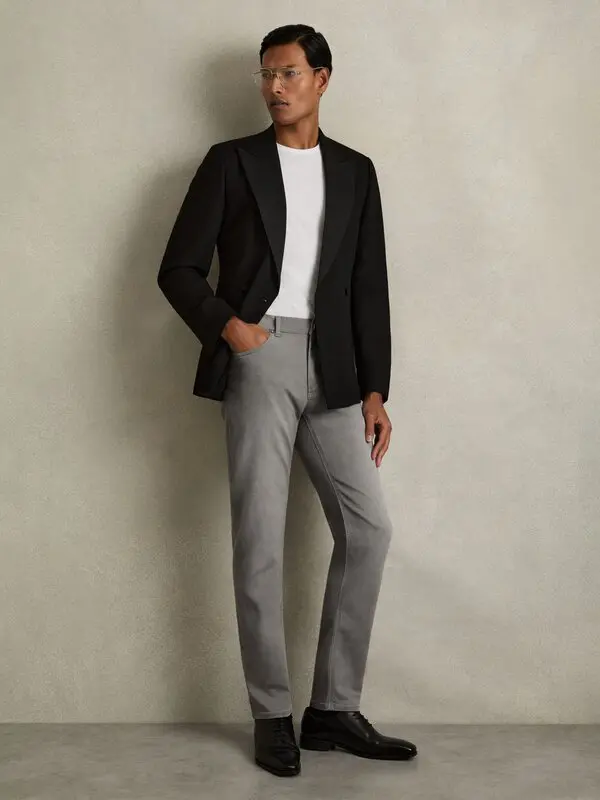 REISS Picton Cotton-stretch Slim-fit Jeans - Light Washed Grey