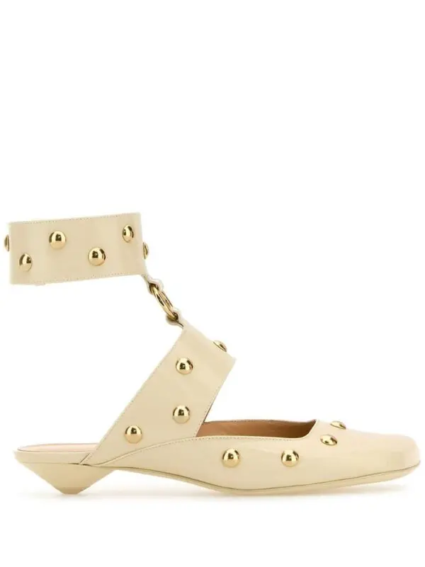 Chloé Jade Leather Sandals - White