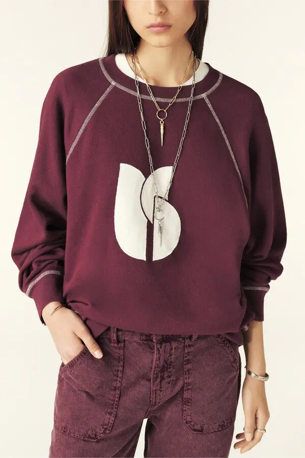 Ba&sh Bart Long-sleeve Sweatshirt - Purple