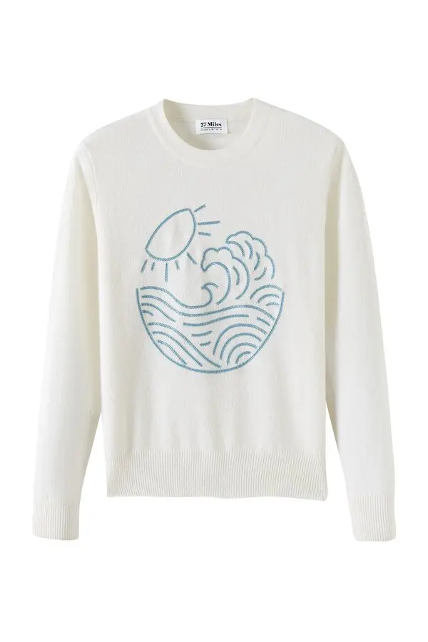 27 Miles Malibu Jodie Cashmere Crewneck Sweater - Natural