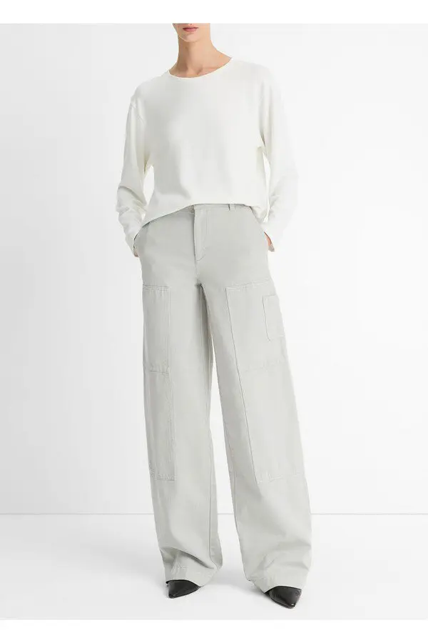 Vince Cotton Twill Utility Pant - Gray
