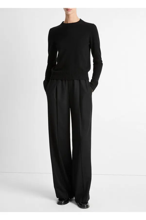 Vince Italian Wool-blend Easy Pull-on Pant