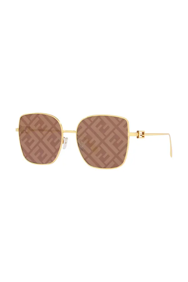 Fendi Irregular Sunglasses - Gold