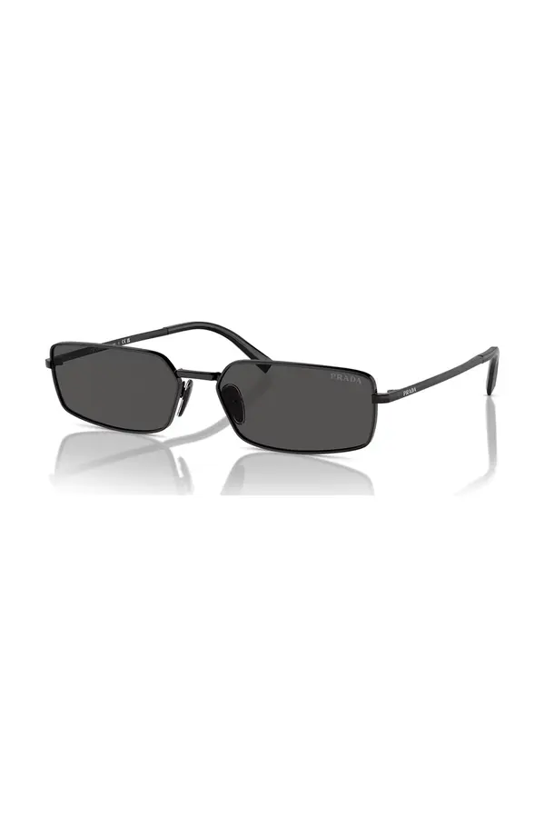 Prada Rectangle Sunglasses With Adjustable Nosepads - Black