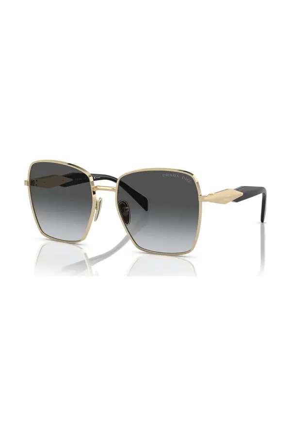 Prada Pale Square Frame Sunglasses - Gold