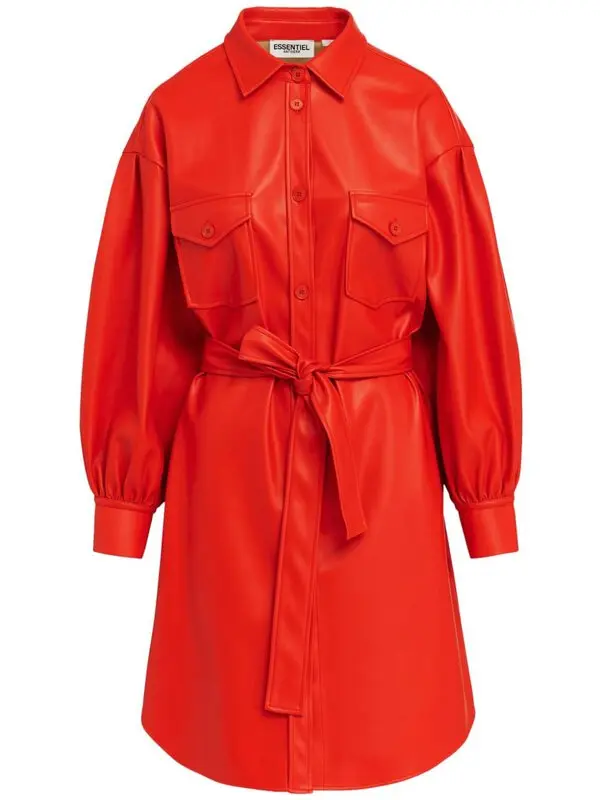 essentiel antwerp shirt dress Essentiel Antwerp Jizo Belted Midi Shirtdress