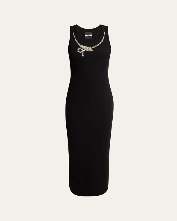 Givenchy Snake Crystal Embellished Tank Dress - Black