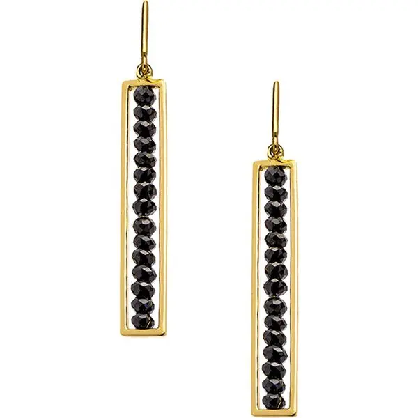 Sethi Couture Leila Black Diamond Drop Earrings