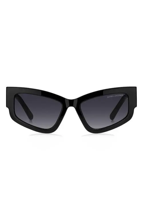 Marc Jacobs 55mm Cat Eye Sunglasses - Black Beige/ Dark Grey Sf