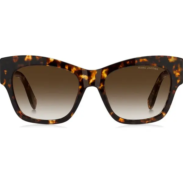 Marc Jacobs 54mm Gradient Rectangular Sunglasses - Havana/ Brown