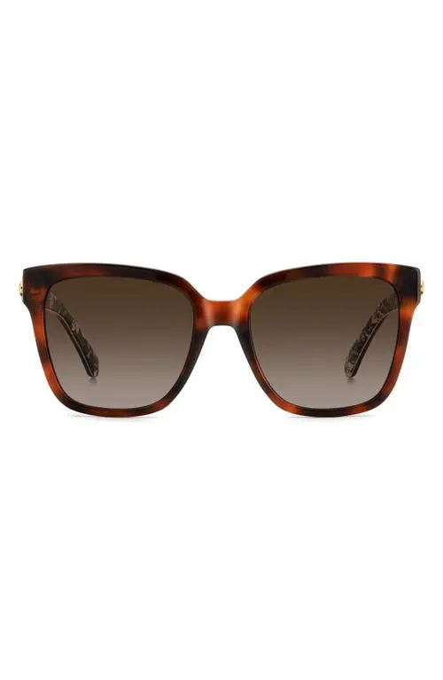 Kate Spade New York Kiya 56mm Gradient Square Sunglasses - Havana/ Brown