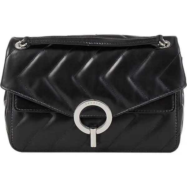 Sandro Yza Bag In Certified Leather - Black