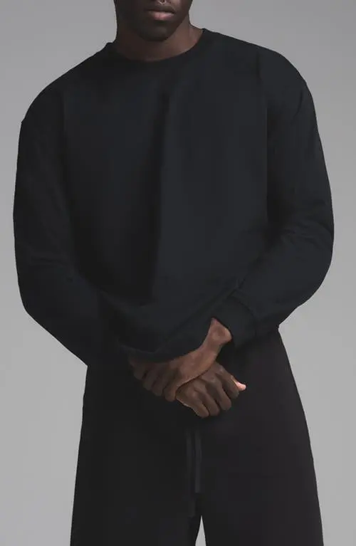 SKIMS Relaxed Fit Long Sleeve T-shirt - Obsidian