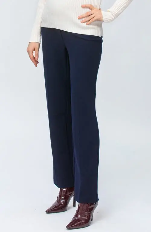 PIETRO BRUNELLI Noah Straight Leg Trousers - Navy