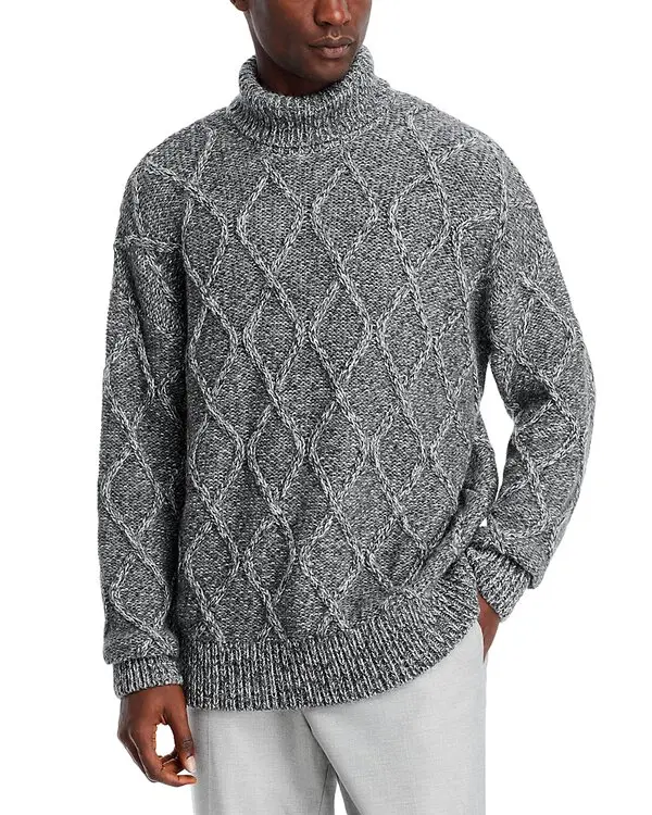 Hugo Boss Turtleneck Sweater - Medium Grey