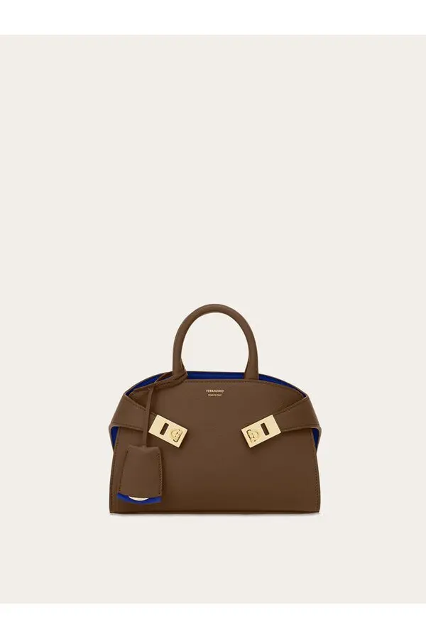 FERRAGAMO Hug Bicolor Handbag - Gold