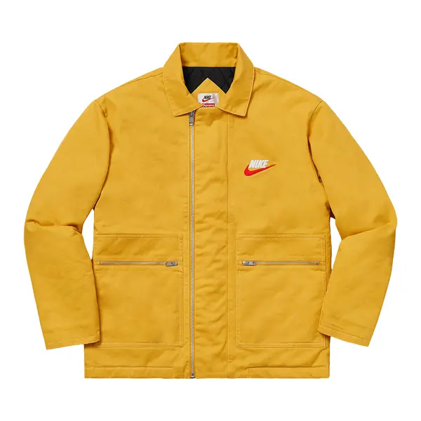 Supreme X Nike Quilted Work Jacket - Yellow