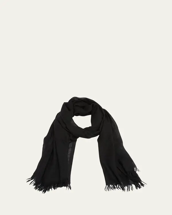 Loewe Lightweight Cashmere Scarf - Black