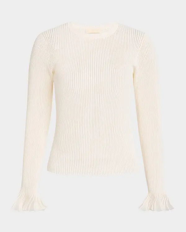 Ulla Johnson Aster Ribbed Top - Cowrie