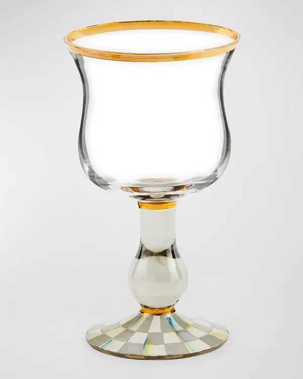 MACKENZIE-CHILDS Sterling Check Wine Glass - One-color