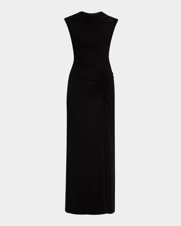Simkhai Acacia Sleeveless Gathered Midi Dress - Black