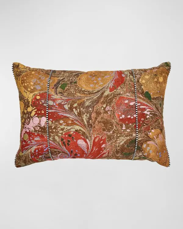 MACKENZIE-CHILDS Marbleized Lumbar Pillow, 16" X 24