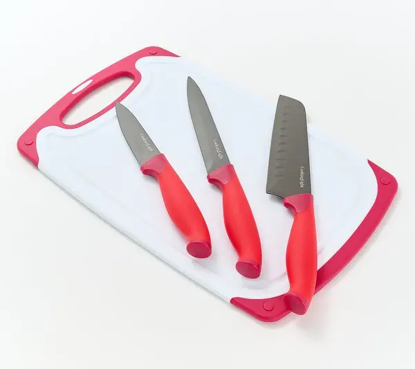COOKING LIGHT 4-piece Cutlery Set With Cutting Board