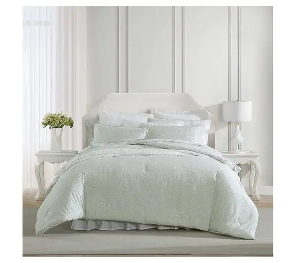 Laura Ashley Heirloom Ditzy Green King Comforte R Sham Set
