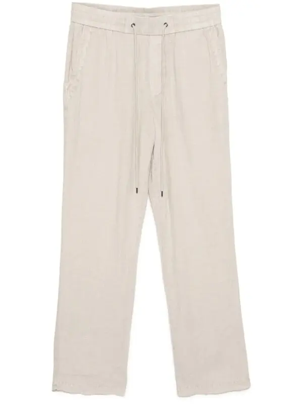 JAMES PERSE Linen Straight-leg Trousers - Neutrals