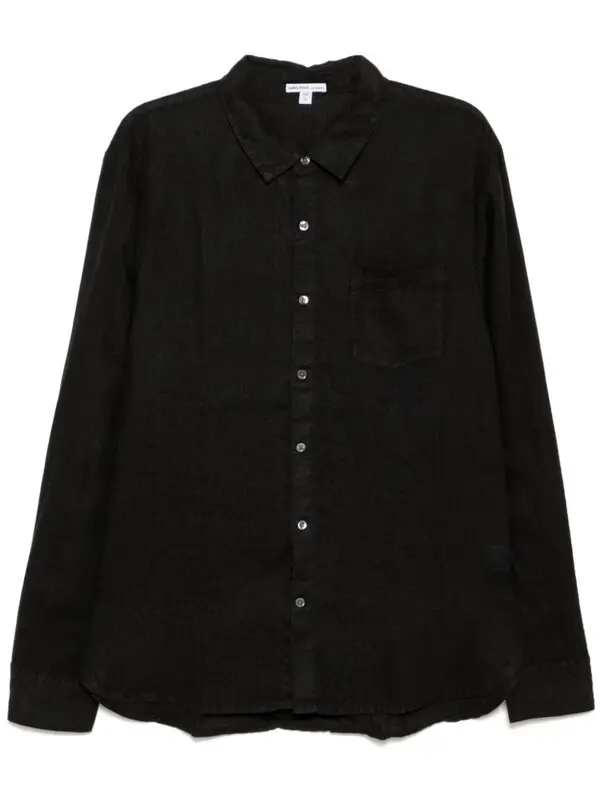 JAMES PERSE Linen Long-sleeves Shirt - Grey