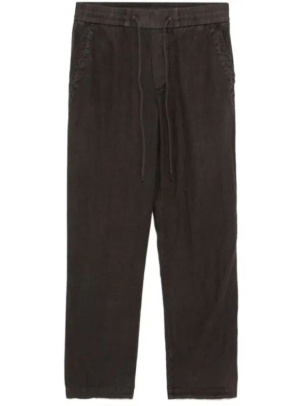 JAMES PERSE Linen Straight-leg Trousers - Grey