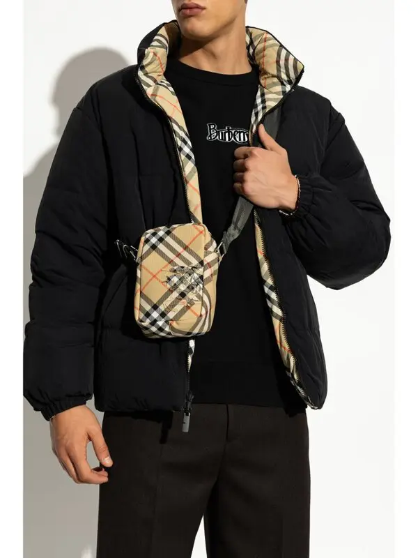 Burberry Check-pattern Messenger Bag - Neutrals