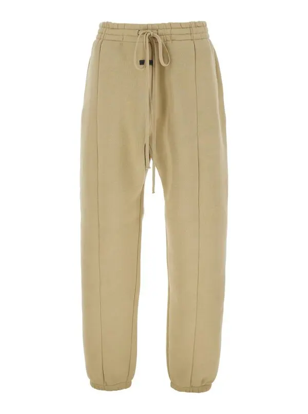 Fear Of God Forum' Pants With Elastic Drswstring Waist And Logo Patch On The Front In Cotton Blend