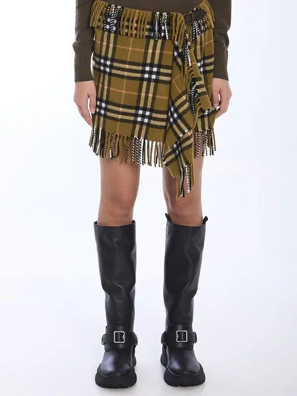 Burberry Check Scarf Skirt
