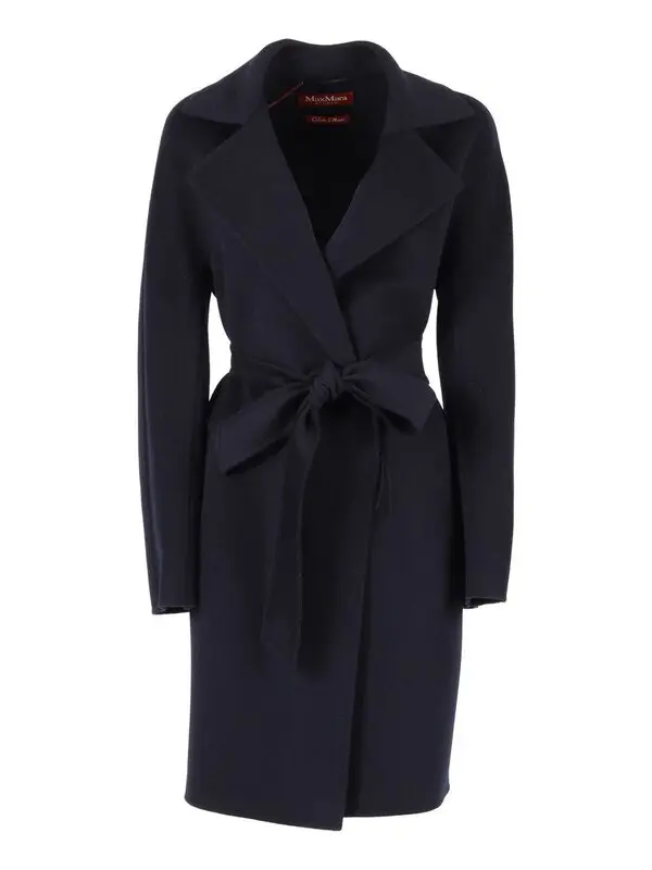 MAX MARA STUDIO Virgin Wool Blend Coat - Blue