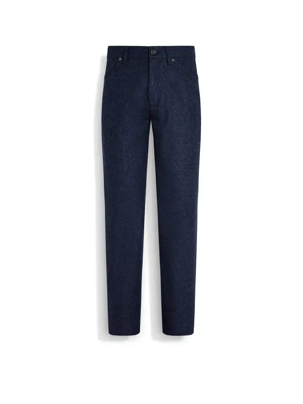 Zegna Roccia Trousers - Navy Blue