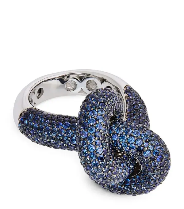 ENGELBERT Gold And Sapphire Legacy Knot Ring