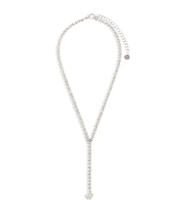 Shay Gold And Diamond Heart Y Drop Necklace - White