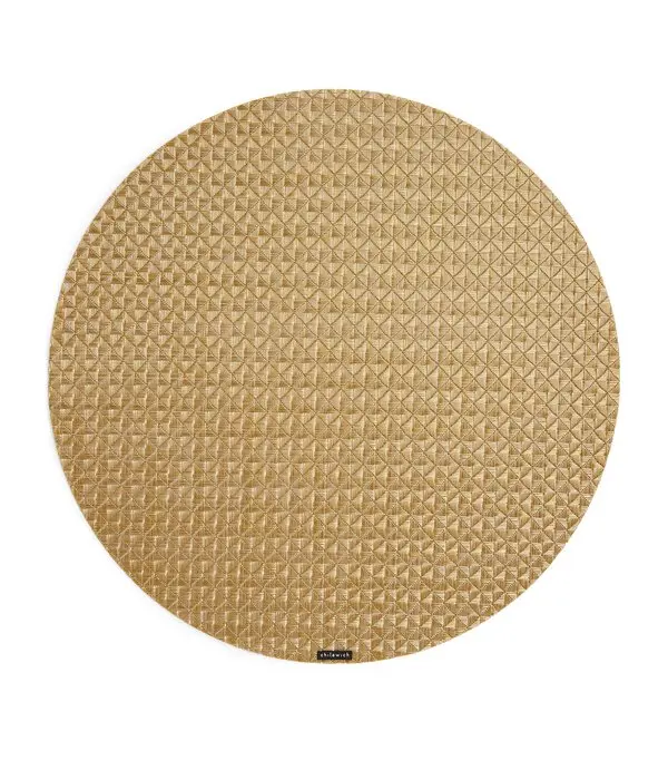 CHILEWICH Origami Round Placemat - Beige