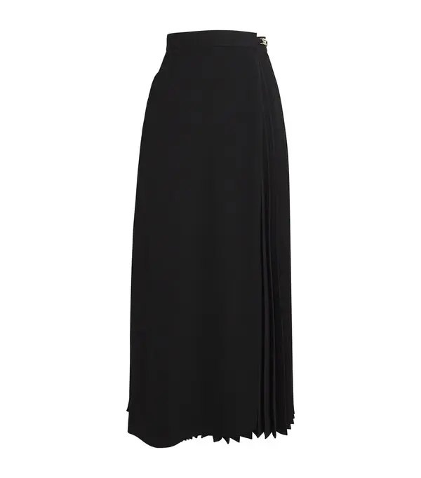 Sandro Pleated Maxi Skirt - Black