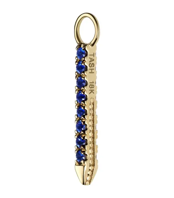 MARIA TASH Diamond And Sapphire Eternity Bar Charm - Gold