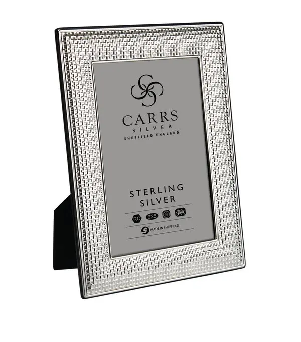 CARRS SILVER Sterling Cross Stitch Photo Frame