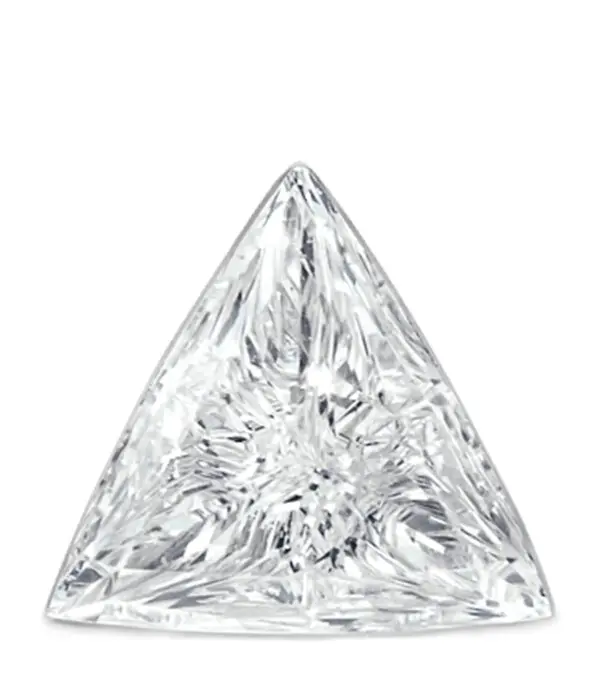 MARIA TASH Invisible Set Triangle Diamond Threaded Stud Earring - White